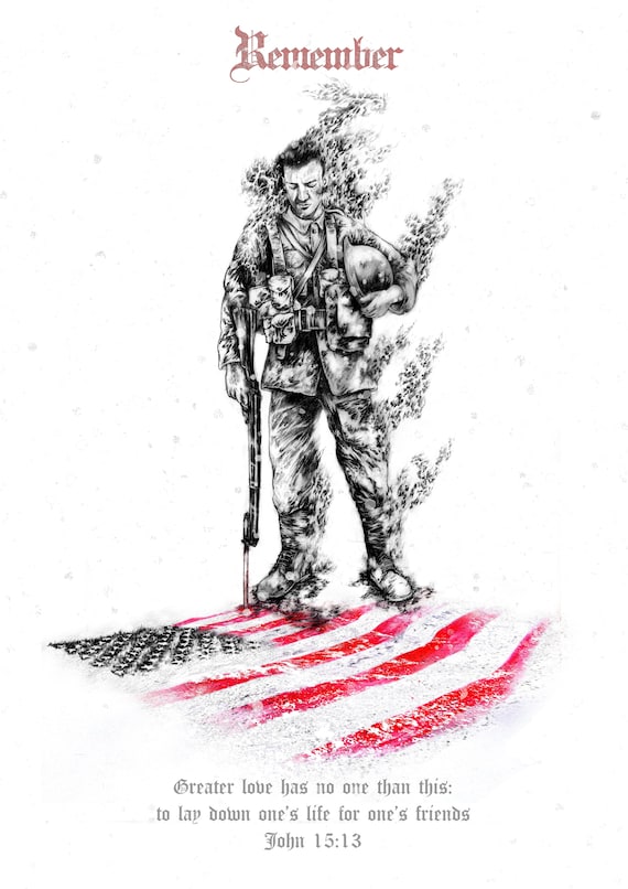 Fallen Soldier Memorial Art Fallen Soldier Silhouette Stock
