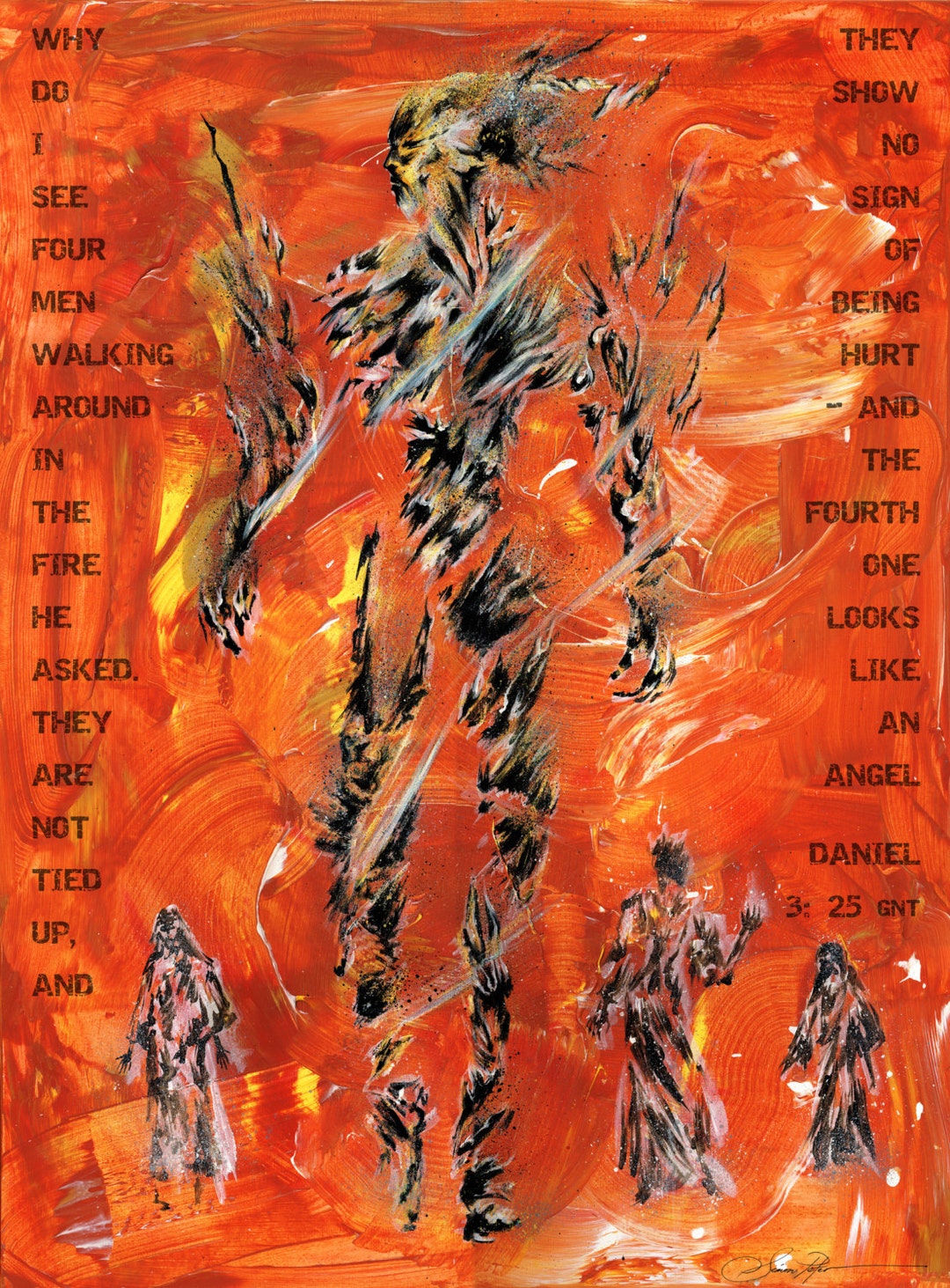 The Fourth Man - Version 1 - Daniel 3: 25 - Angles of Angels Collection ...