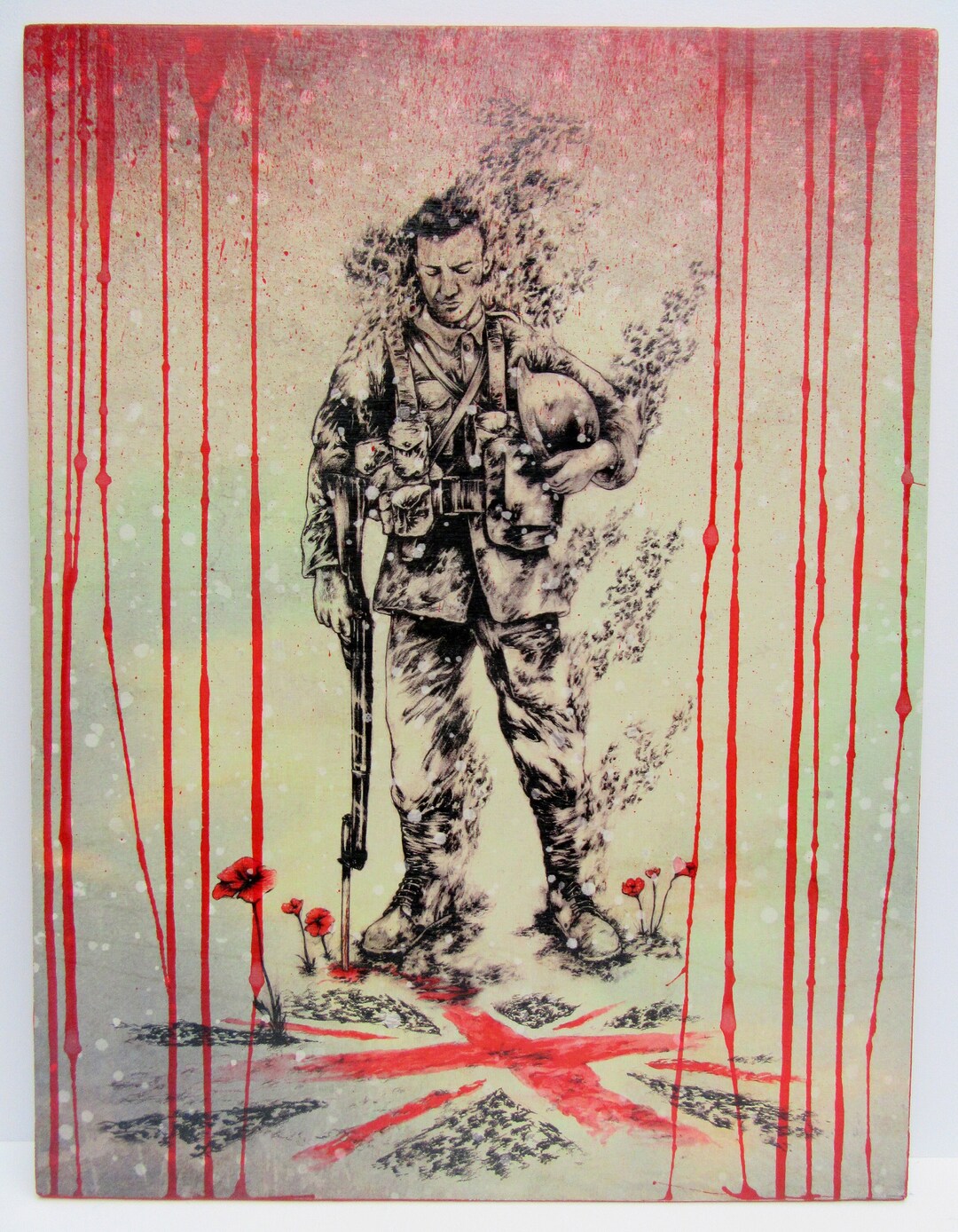 IN REMEMBRANCE: Wooden Art Print to Commemorate World War British ...