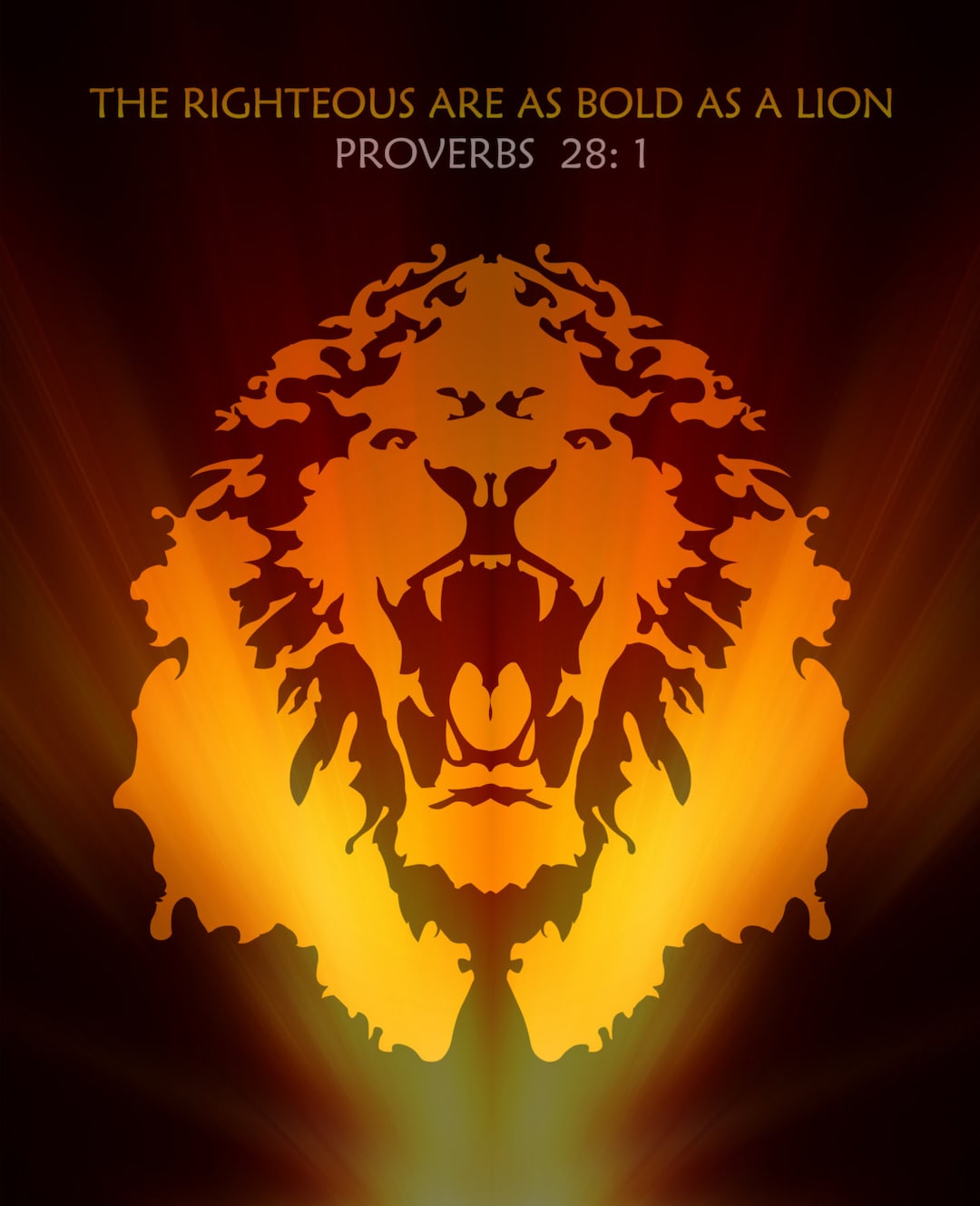 Bold as A Lion! - Proverbs 28: 1 - Art Print - Etsy