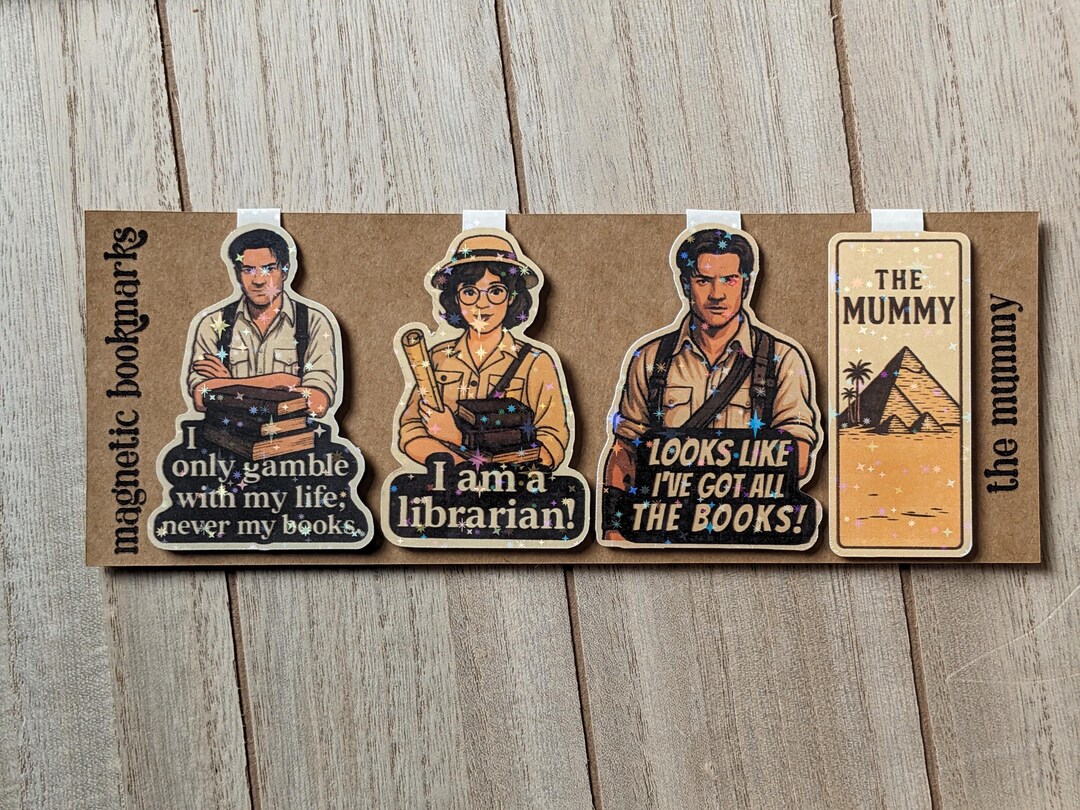 The Mummy Magnetic Bookmark Set | Rick O’connell & Evie Carnahan ...