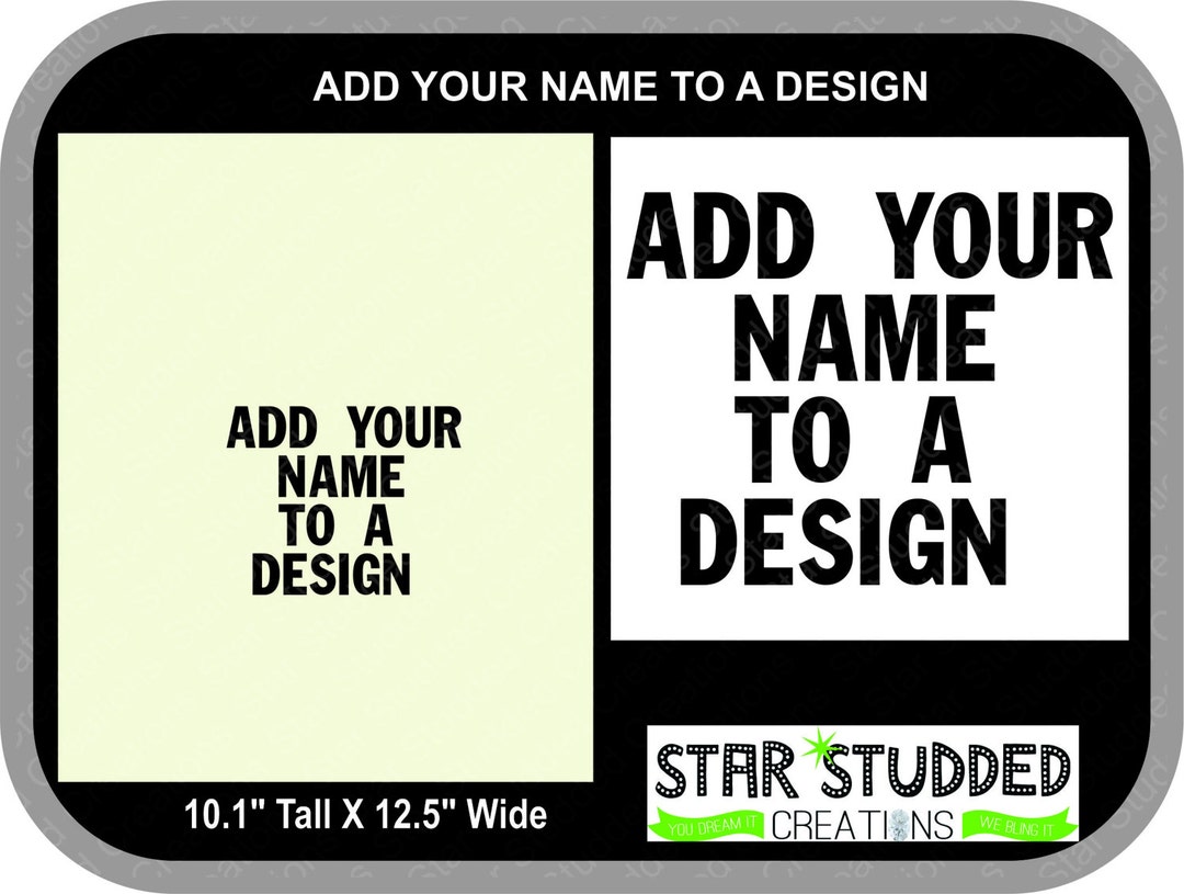 Add Name to Design - Etsy