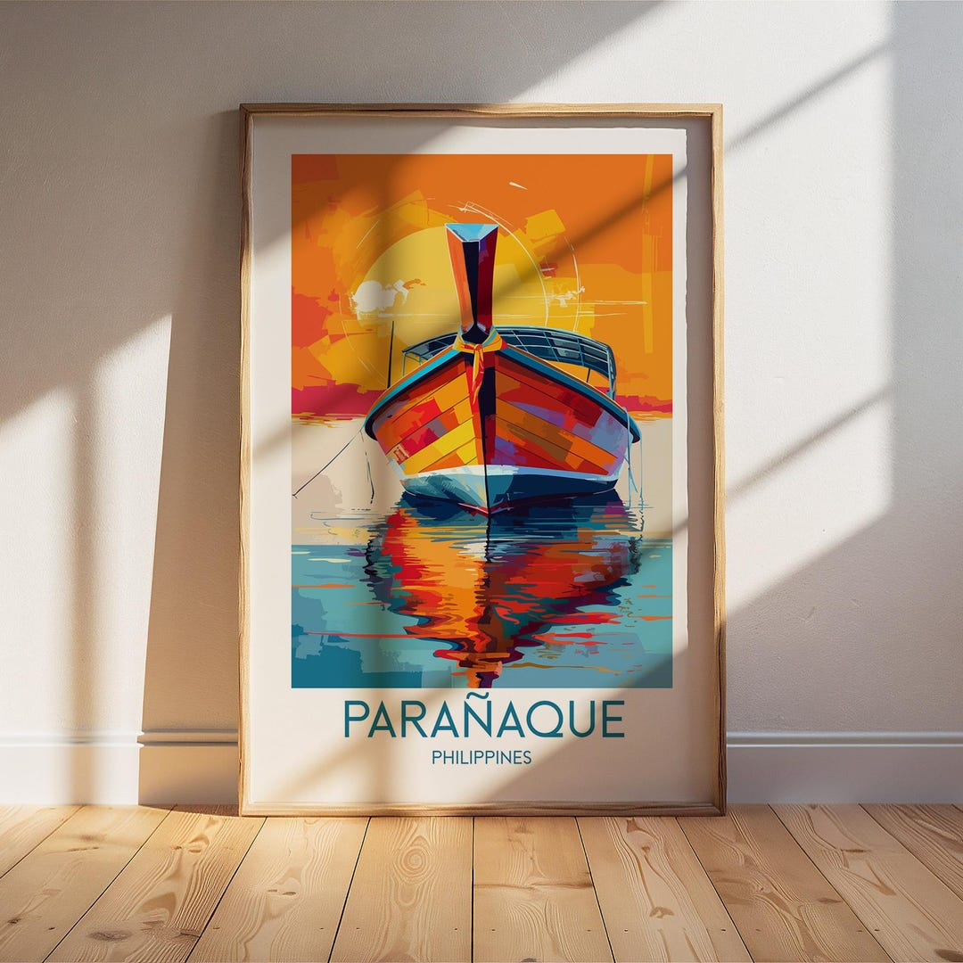 Parañaque City Philippines Travel Poster: Retro Vintage Wall Art Print ...