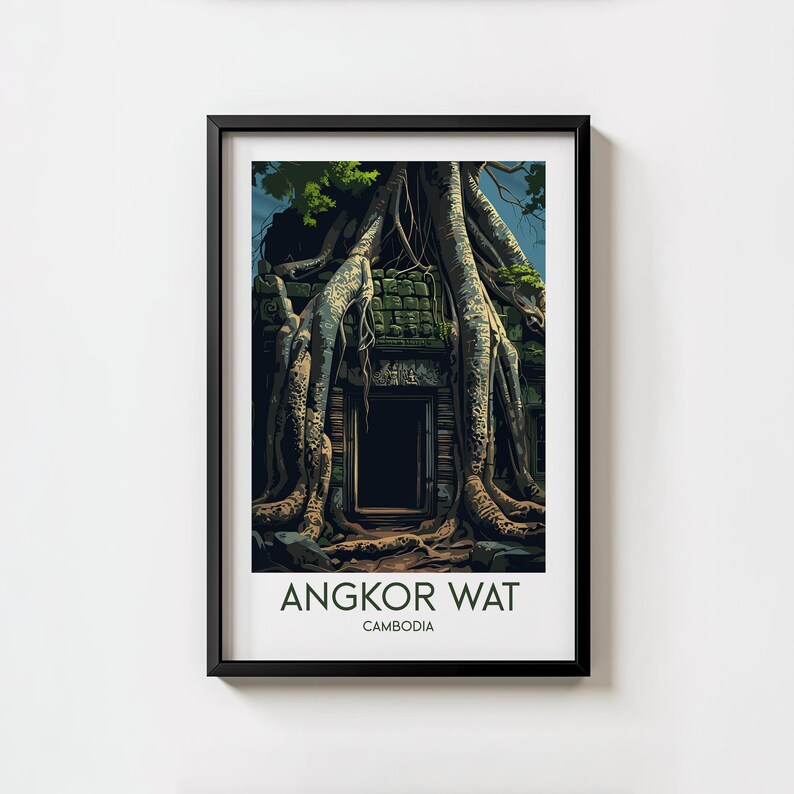 Angkor Wat - Cambodia Travel Poster - Wedding Gift - Birthday Gift ...