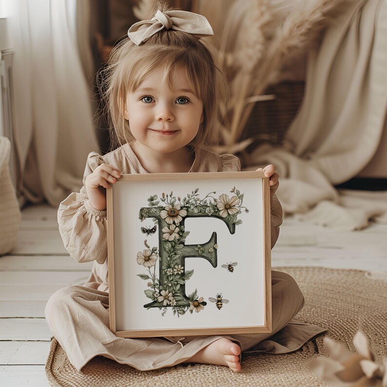 Alphabet - Printable Letter F. for Nursery, Children, Initials, School ...