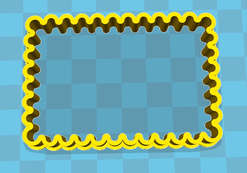 Wavy Scalloped Edged Rectangle Cookie and Fondant Cutter - Etsy