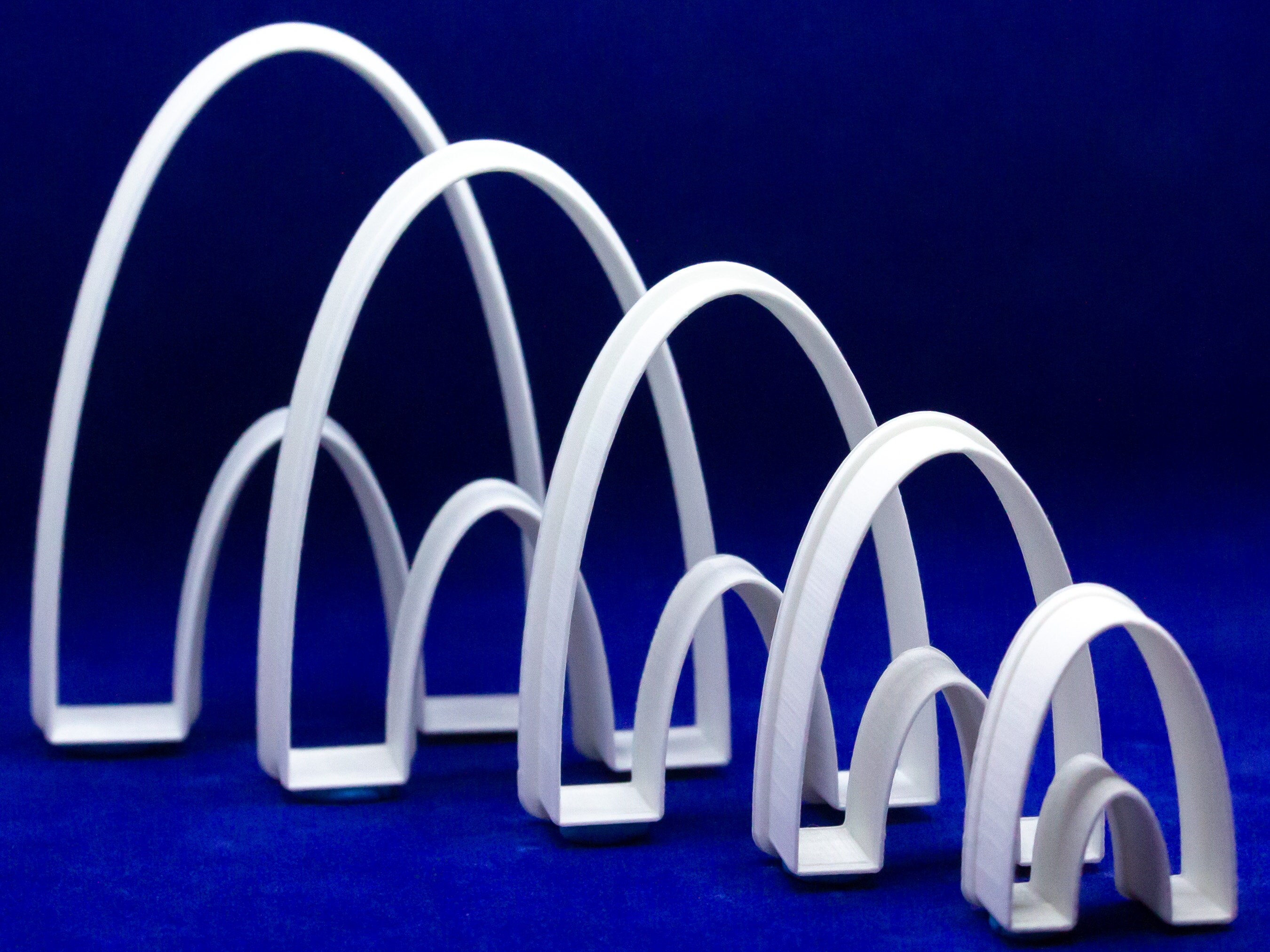 Set of Five Elongated Half Oval Arch Shaped Polymer Clay - Etsy