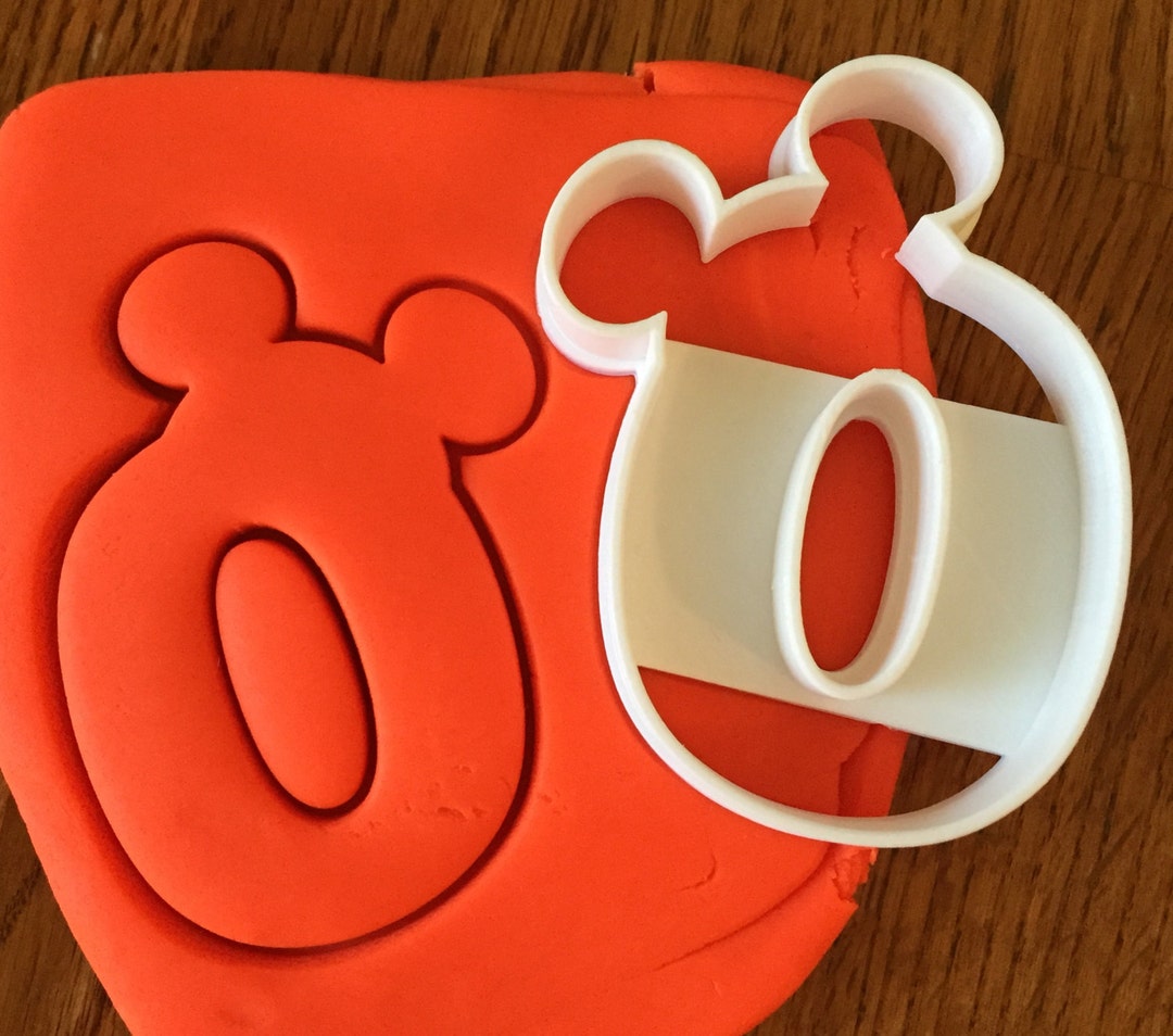 Number Zero With Mickey Mouse Ears Cookie and Fondant Cutter - Etsy