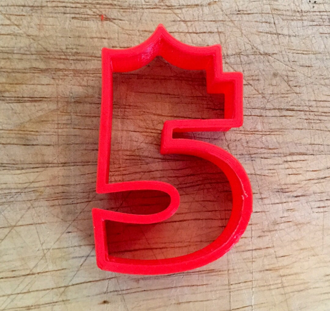 Number Five With a Crown Cookie and Fondant Cutter - Etsy