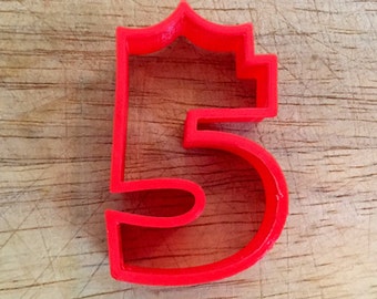 Number Five Cookie Cutters With Handwritten Script Lettering for 5th ...