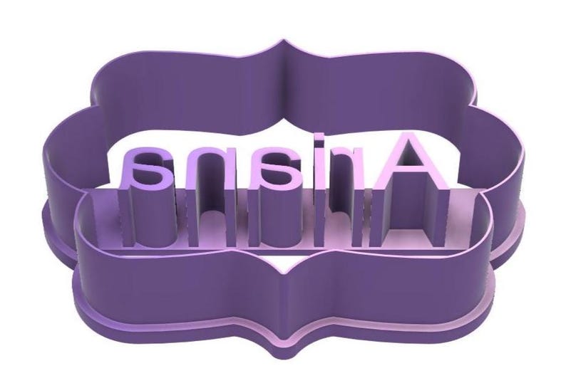 Personalized Plaque Shaped Cookie Cutter With Name Imprint - Etsy