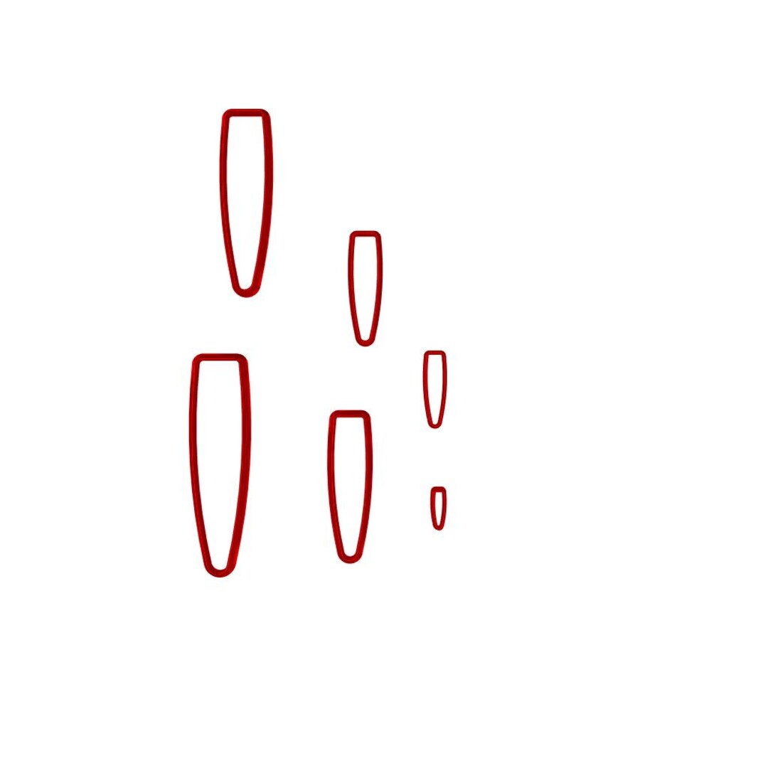 Set of Six Narrow Dagger Shaped Polymer Clay Cutters - Etsy