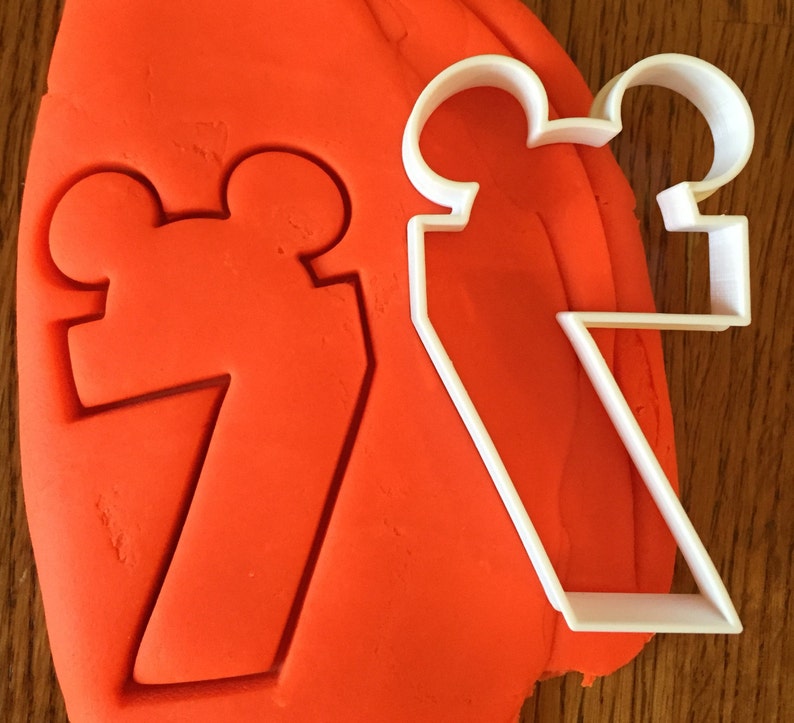 Number Seven With Mickey Mouse Ears Cookie and Fondant Cutter - Etsy