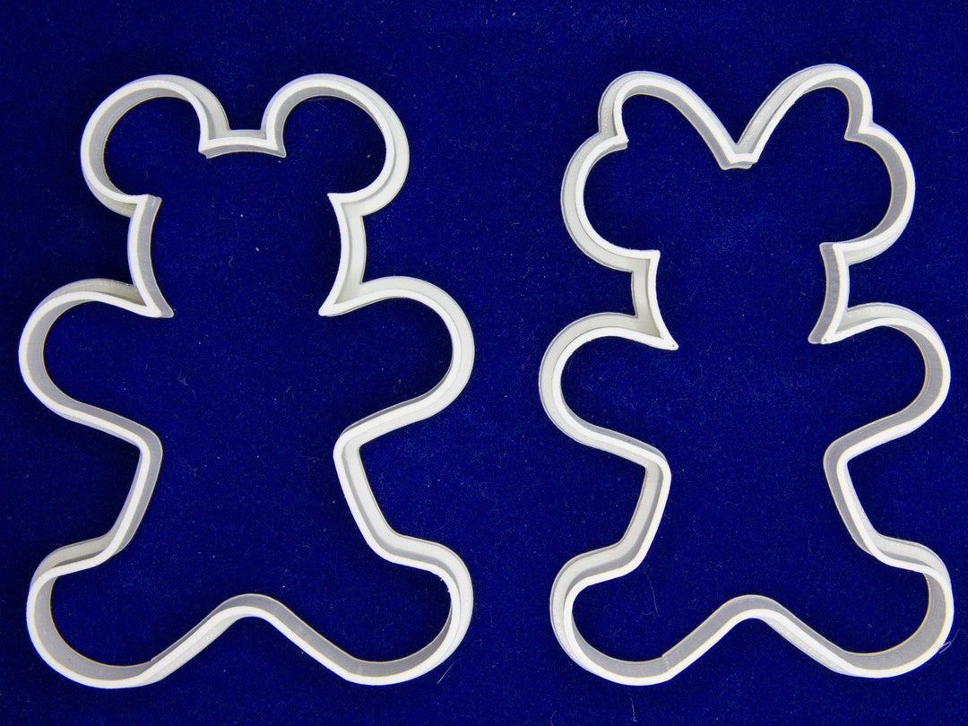 Set of Two Mickey and Minnie Gingerbread Cookie and Fondant Cutter - Etsy
