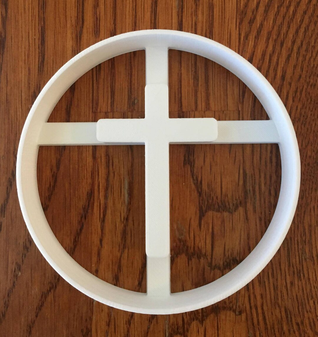 Cross in Circle Cookie and Fondant Cutter - Etsy