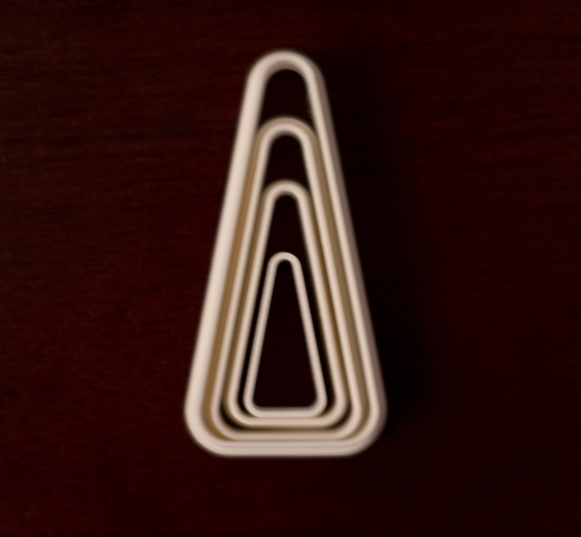 SET of FOUR Tall Rounded Triangle Polymer Clay Cutters | Etsy