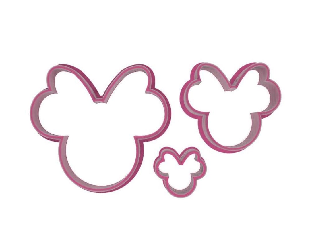Set of Three Tiny Minnie Mouse Shaped Polymer Clay Cutters - Etsy