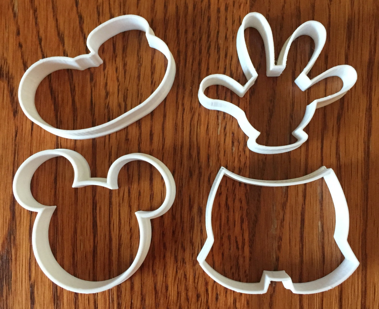 Mickey Mouse Four Piece Set of Cookie and Fondant Cutters - Etsy