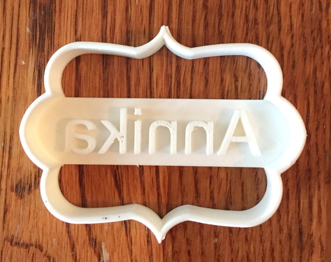 Personalized Plaque Shaped Cookie Cutter With Name Imprint - Etsy