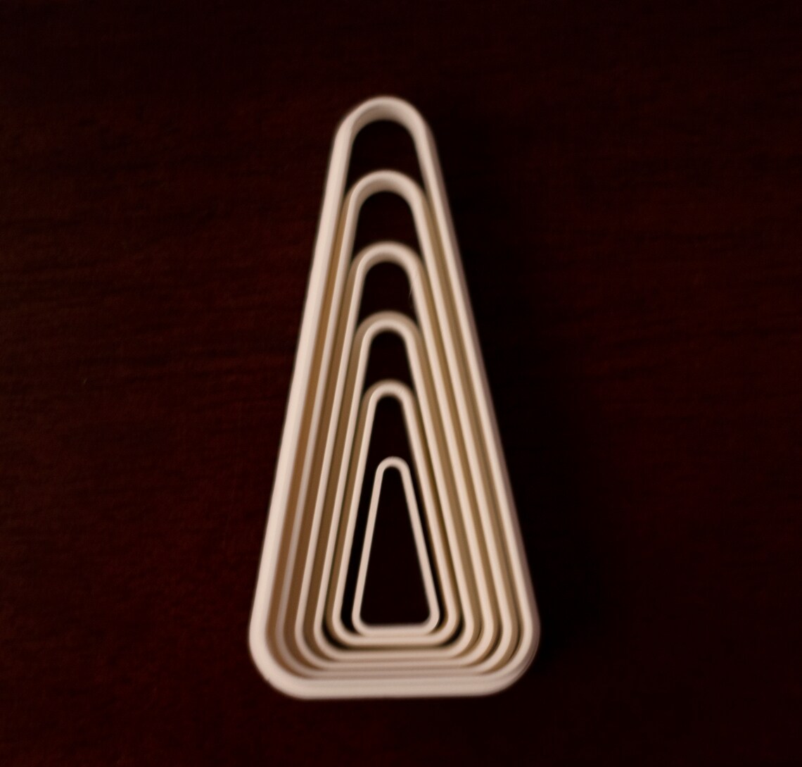 Set of Six Tall Rounded Triangle Polymer Clay Cutters | Etsy