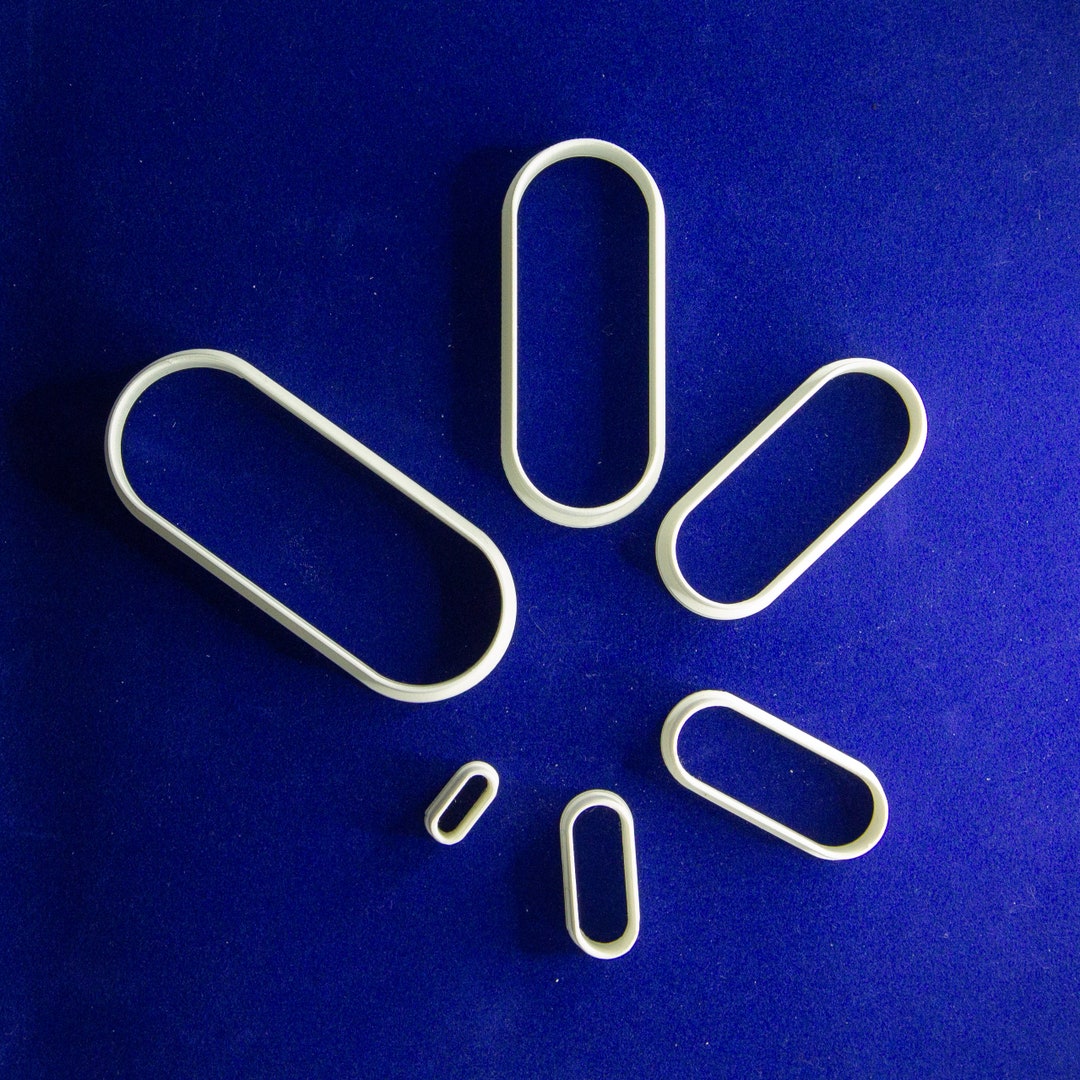 Set of Six Pill Capsule Shaped Polymer Clay Cutters - Etsy