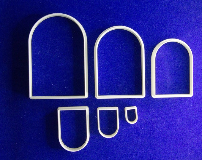 Set of Five Different Medium 2 Inch Arch Shaped Polymer Clay - Etsy