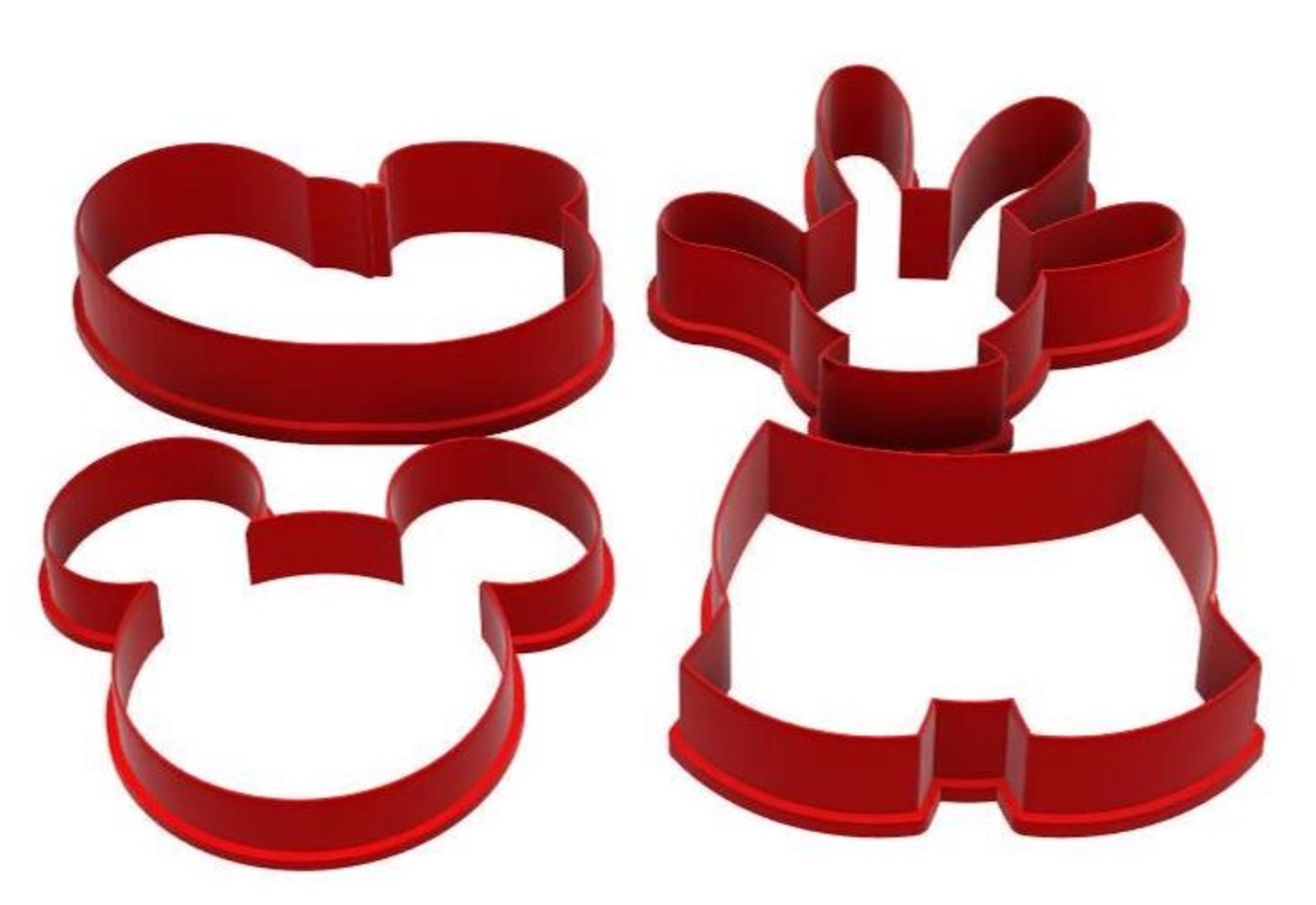 Mickey Mouse Four Piece Set of Cookie and Fondant Cutters - Etsy