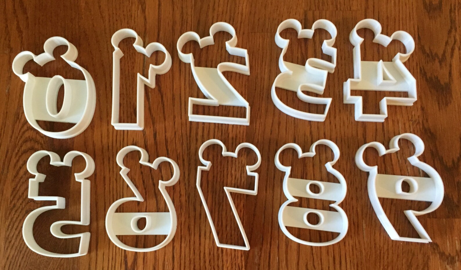 Number Two With Mickey Mouse Ears Cookie and Fondant Cutter - Etsy