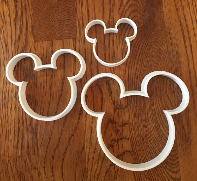 Set of THREE Mickey Cookie and Fondant Cutters - 3, 4, and 5 Inches - Etsy