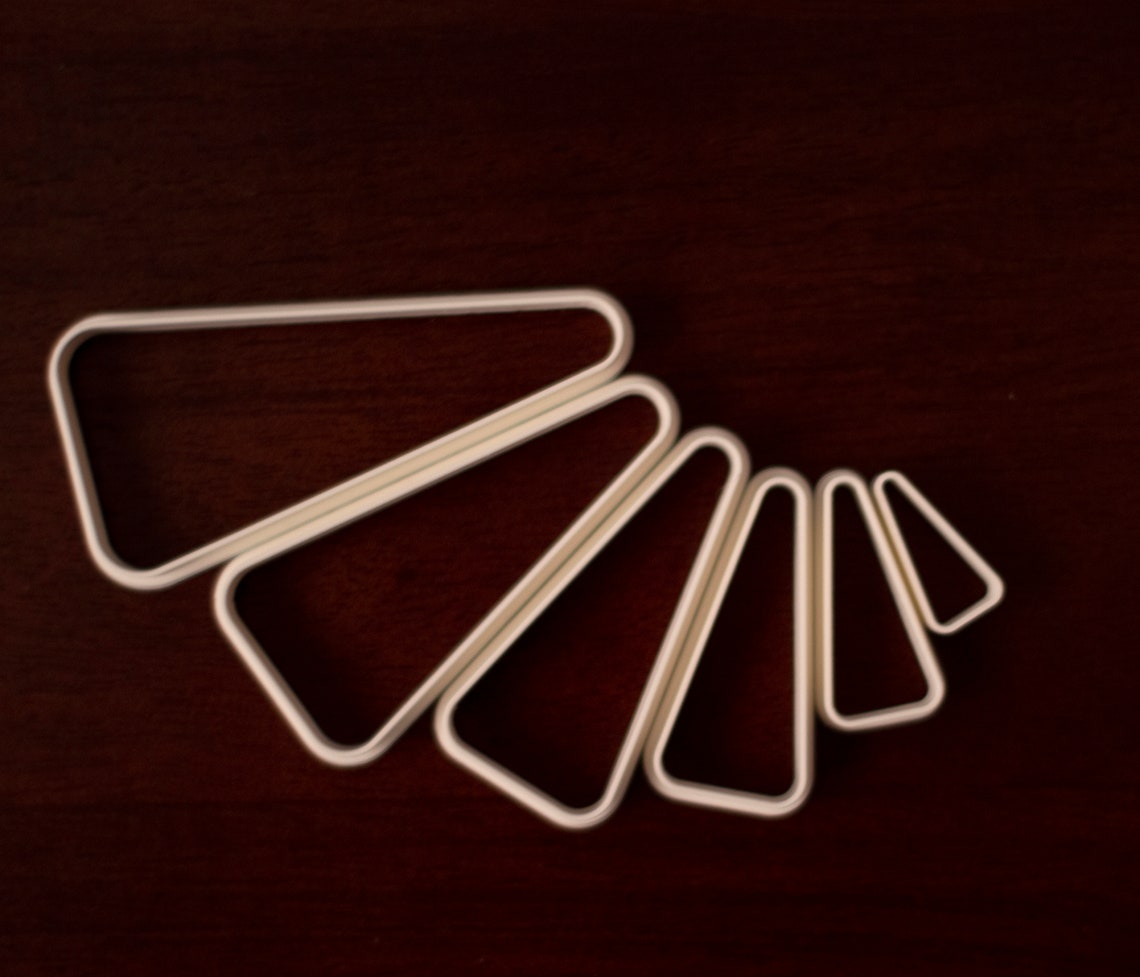 Set of Six Tall Rounded Triangle Polymer Clay Cutters | Etsy