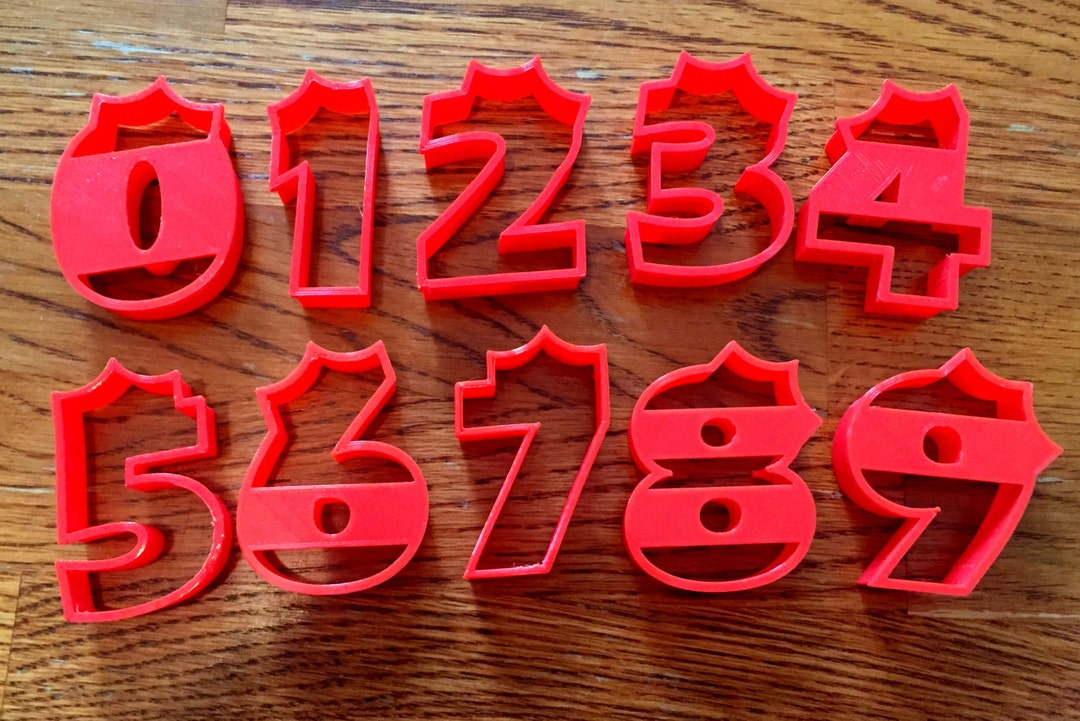 Full Set of Numbers With CROWNS Eras Bold Cookie and Fondant Cutter - Etsy