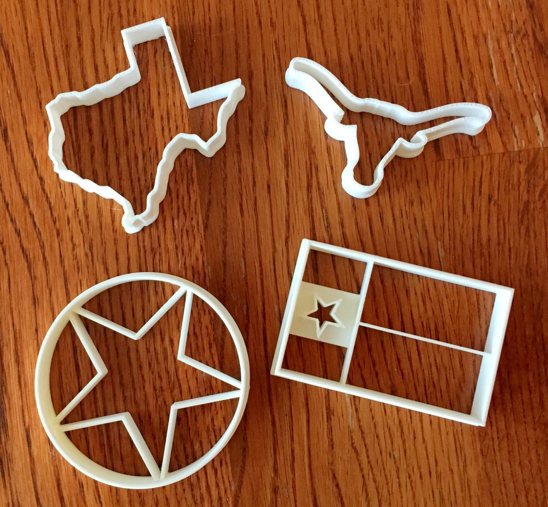 Set of FOUR State of Texas Cookie and Fondant Cutters - TEXAS SIZED ...