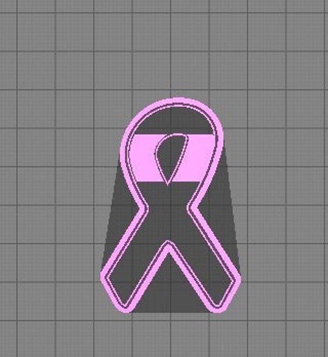 Cancer Awareness Ribbon With Center Cut Out Cookie and Fondant Cutter ...