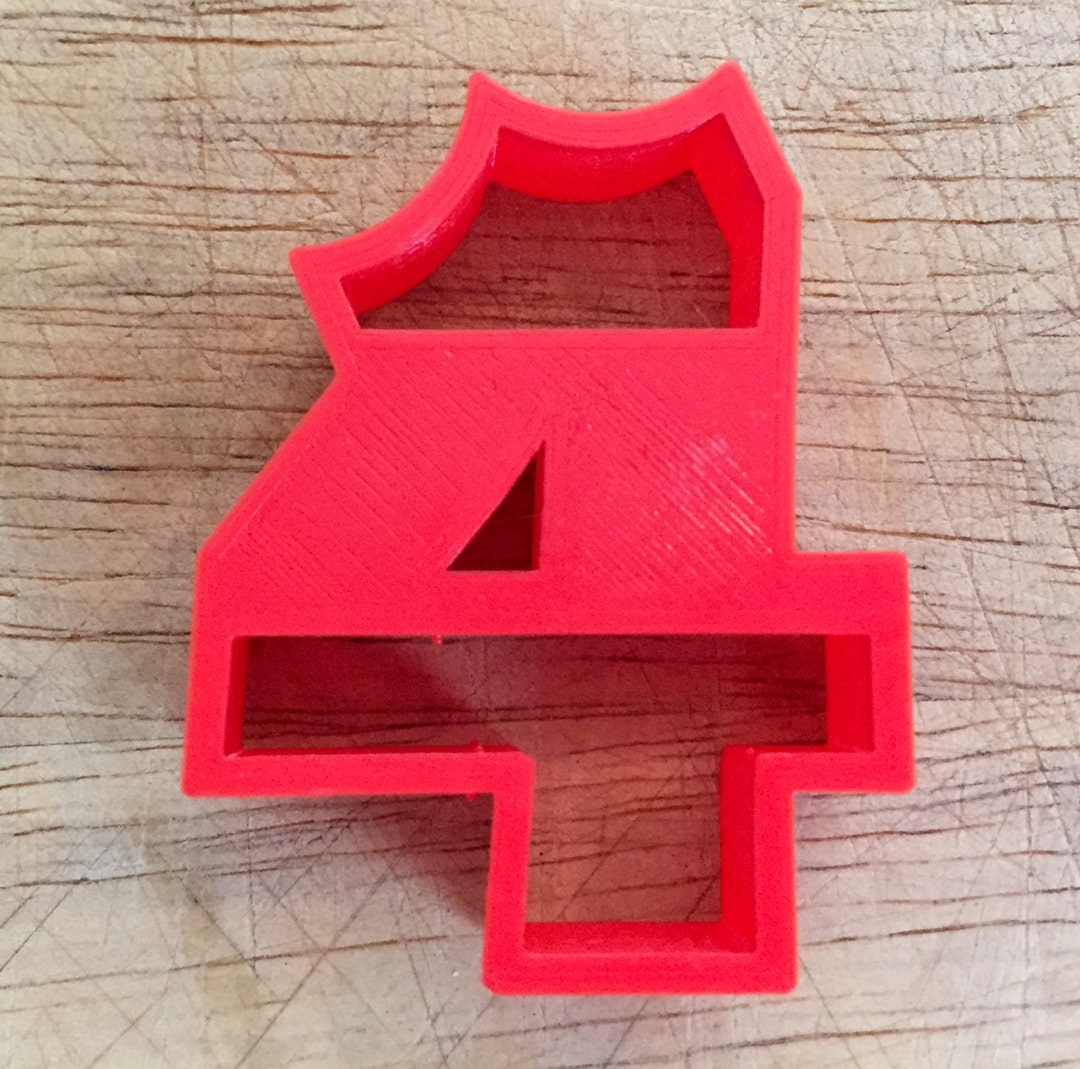 Number Four With a Crown Cookie and Fondant Cutter - Etsy