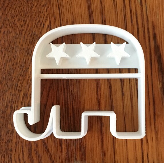 Republican Elephant Symbol cookie and fondant cutter | Etsy