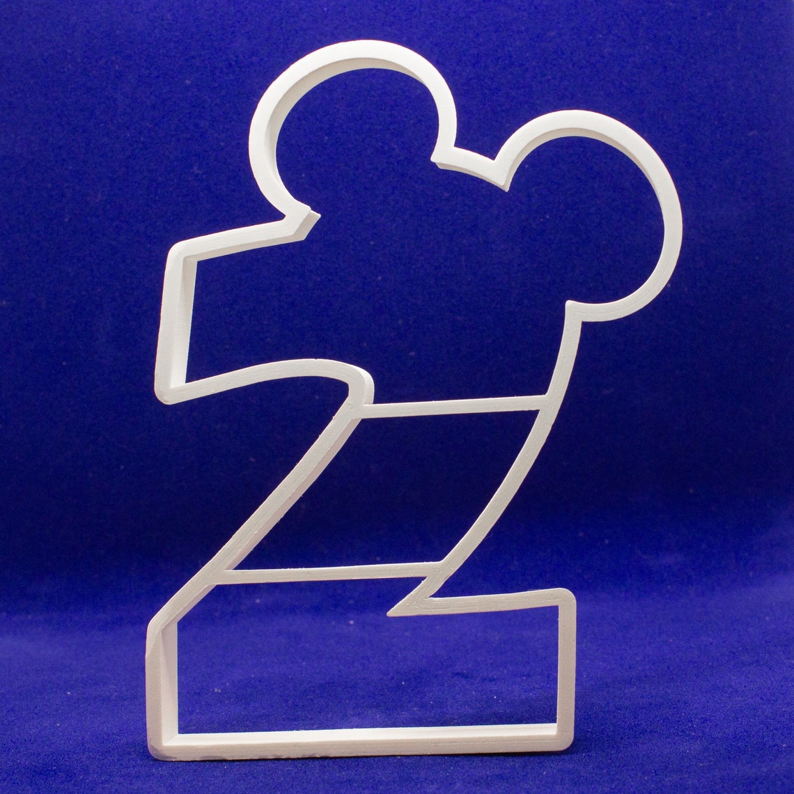 Number Two With Mickey Mouse Ears Cookie and Fondant Cutter - Etsy