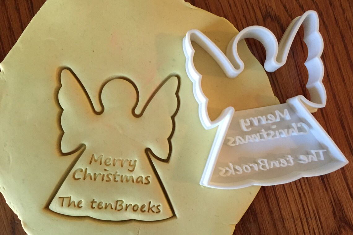 Personalized Angel Cookie Cutter With Name Imprint - Etsy