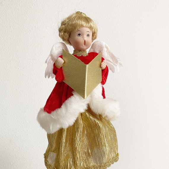 Vintage Porcelain Angel Tree Topper - Etsy