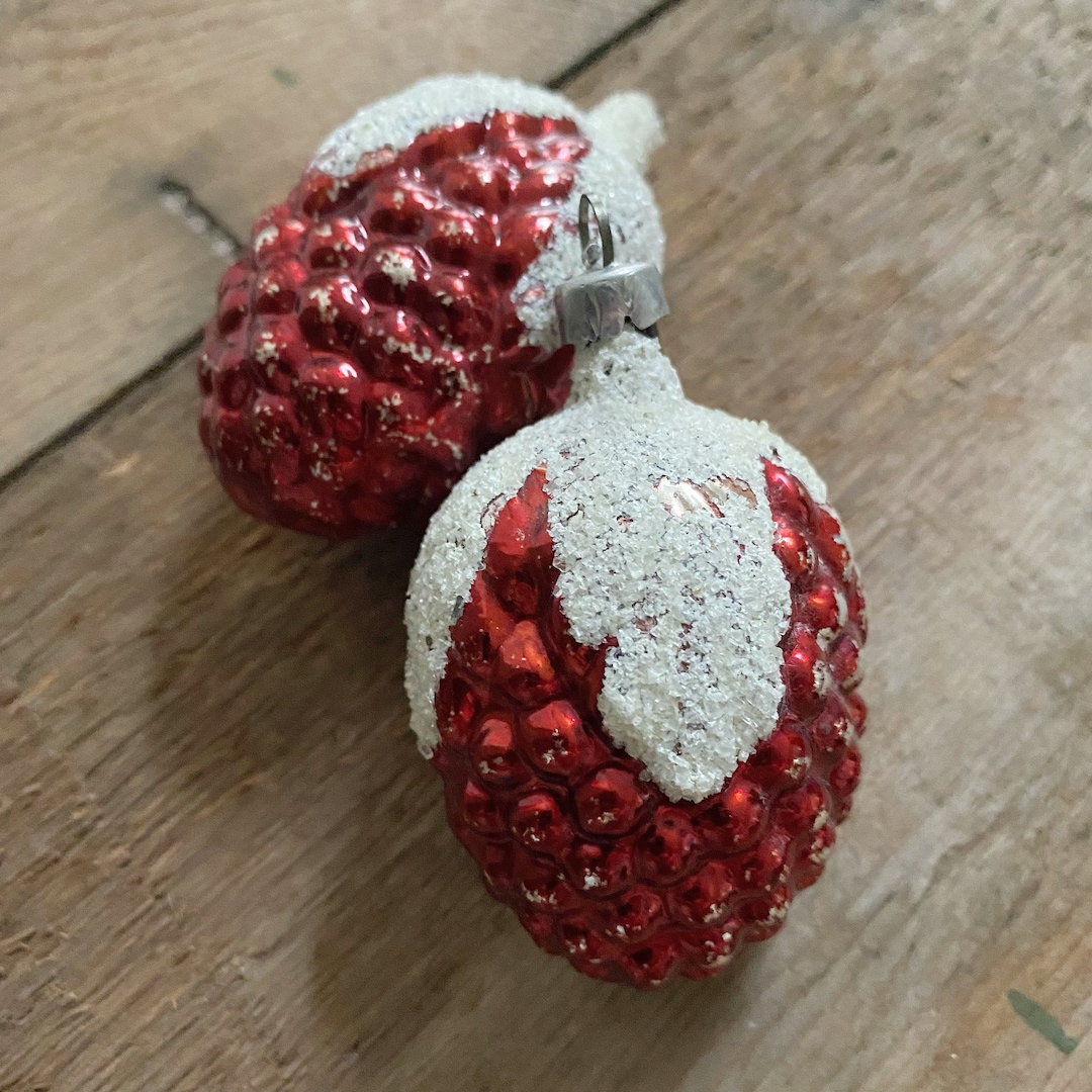 Antique Berry Ornaments Set of 2 - Etsy