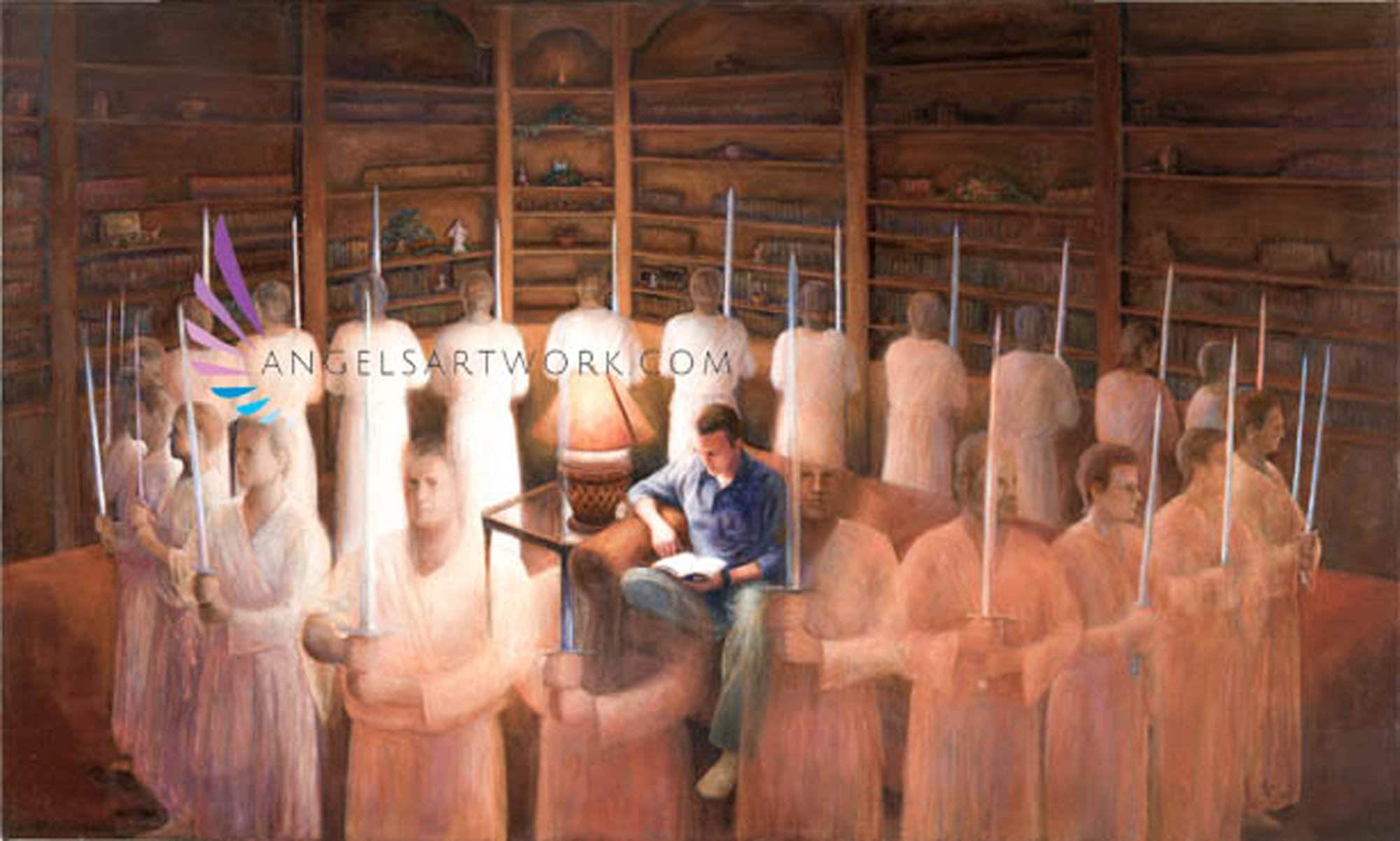 Art Print Boy Surrounded by Angels 5x7 - Etsy