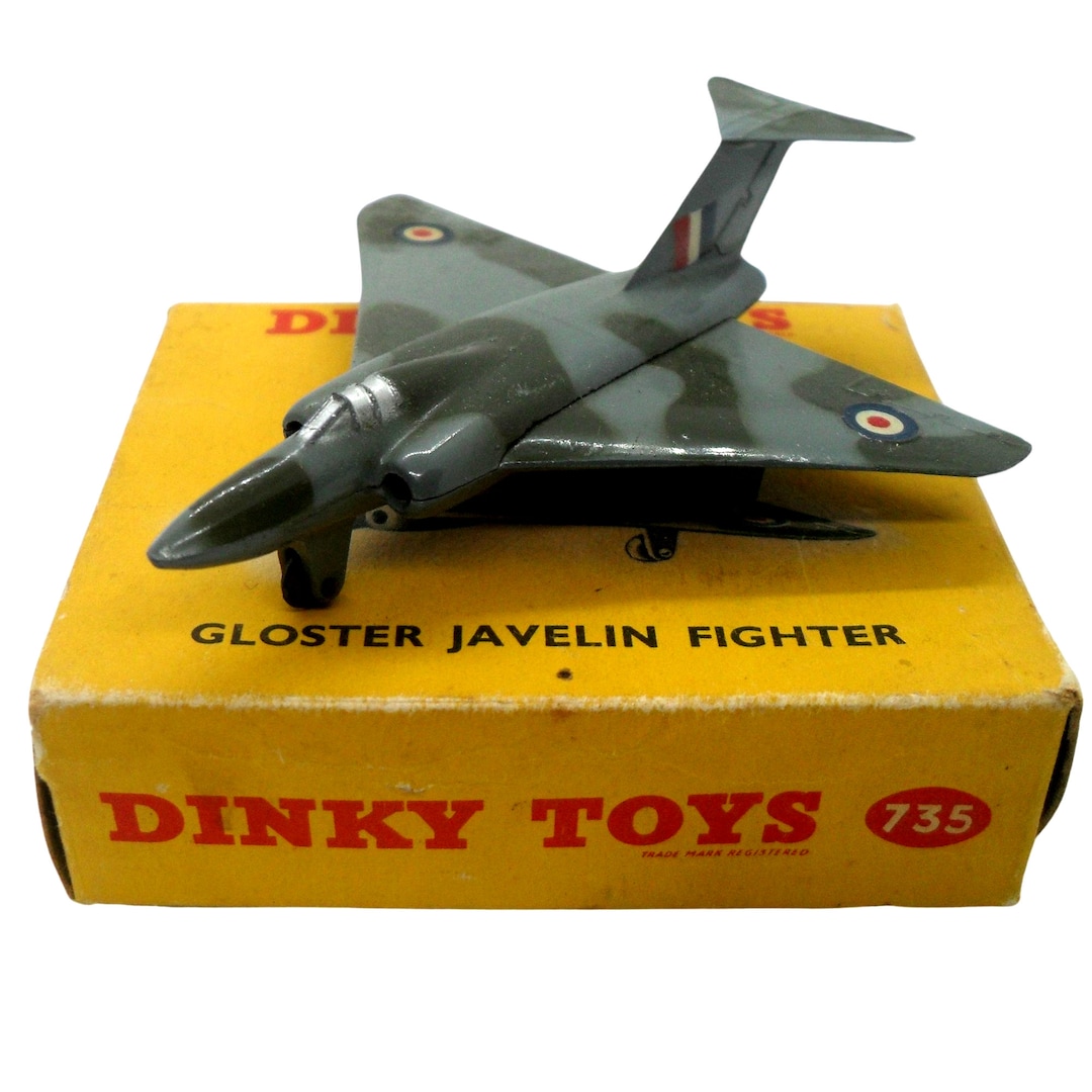 1950s Vintage Dinky 735 Gloster Javelin Fighter. Toy Collectible. Made ...