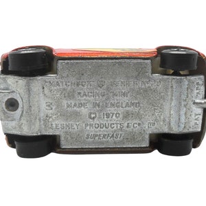 1970s Vintage Matchbox Superfast No: 29d Racing Mini. Toy Collectible ...