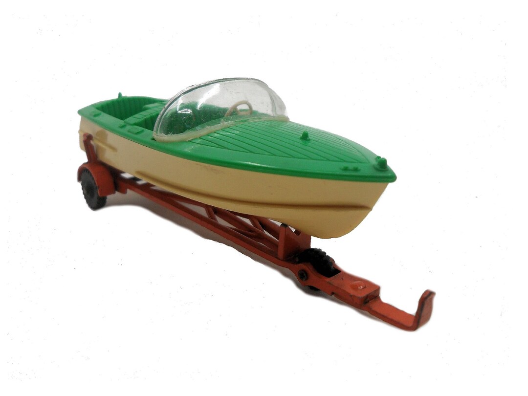 1960s Vintage Dinky 796 Healey Sports Boat and Trailer. Toy Collectible ...