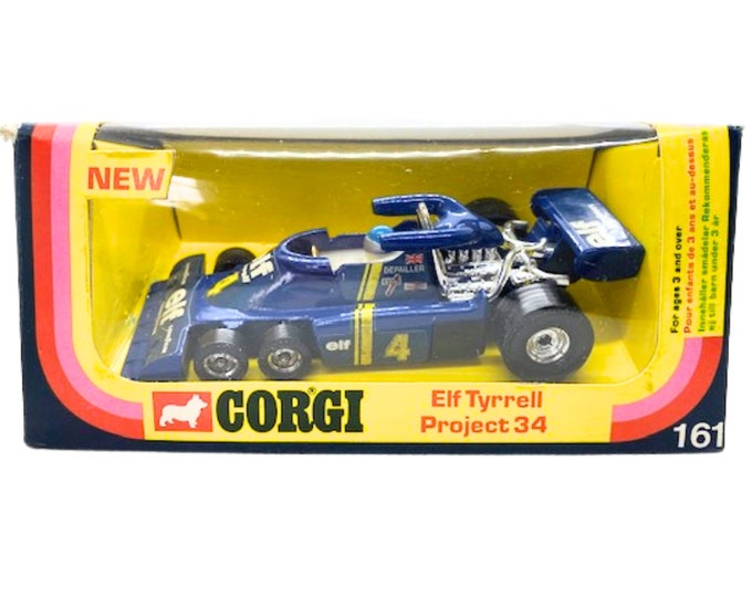 1970s Vintage Corgi 161 ELF Tyrrell Project 34 F1 Racing Car. Toy Collectible. Made in England ...