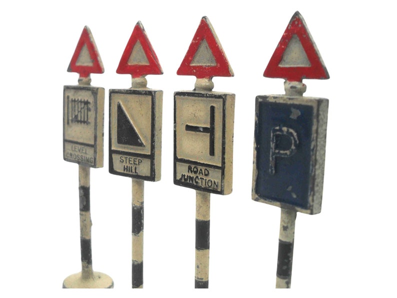 1950s Vintage Gilco Traffic Signs. Toy Collectible. Made in England - Etsy