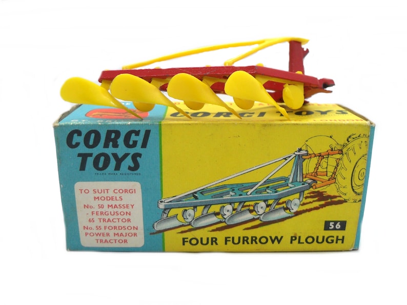 1960s Vintage Corgi 56 Four Furrow Plow. Toy Collectible. Made - Etsy
