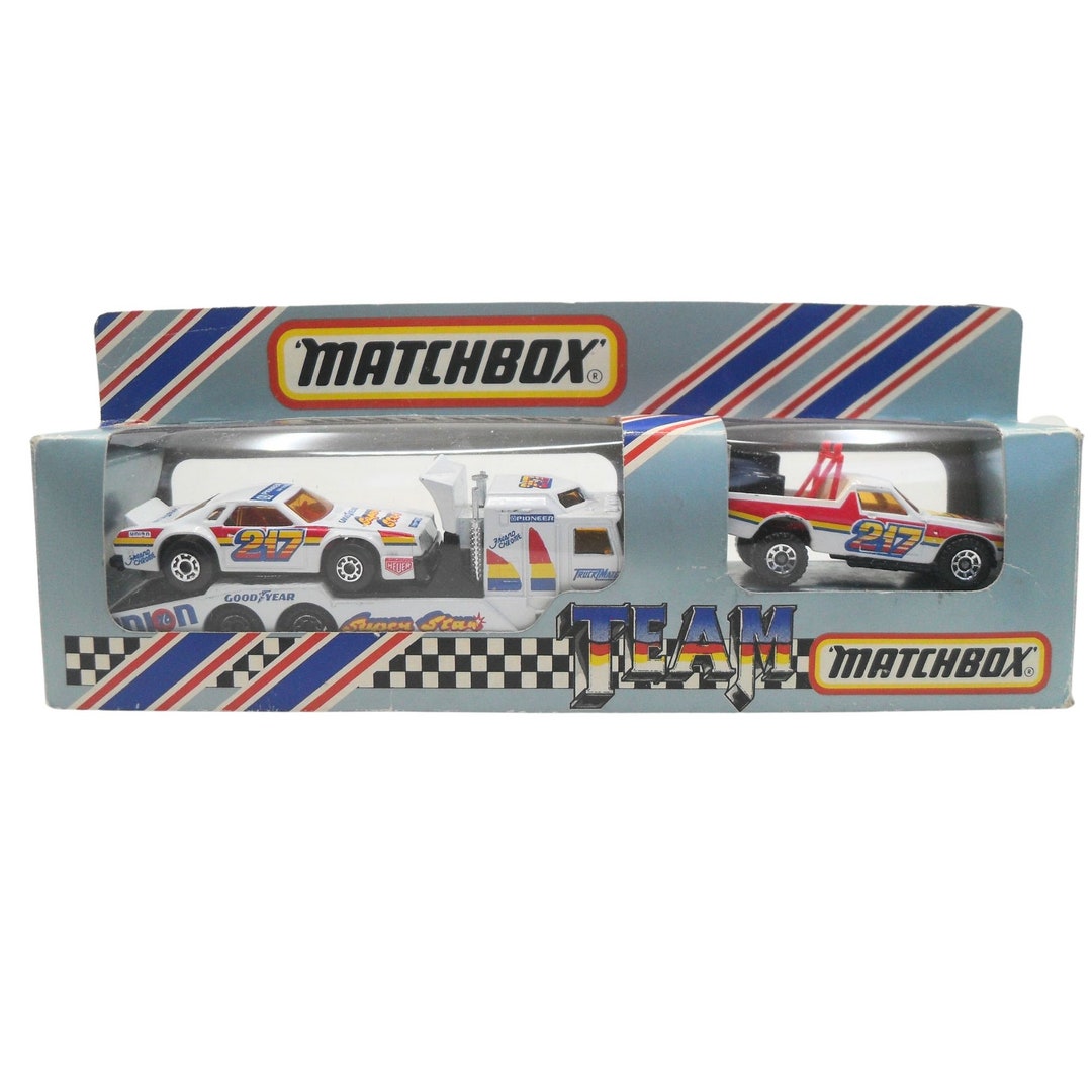 1980s Vintage Matchbox TM5 "team Matchbox" Stock Car Racing Set. Toy ...