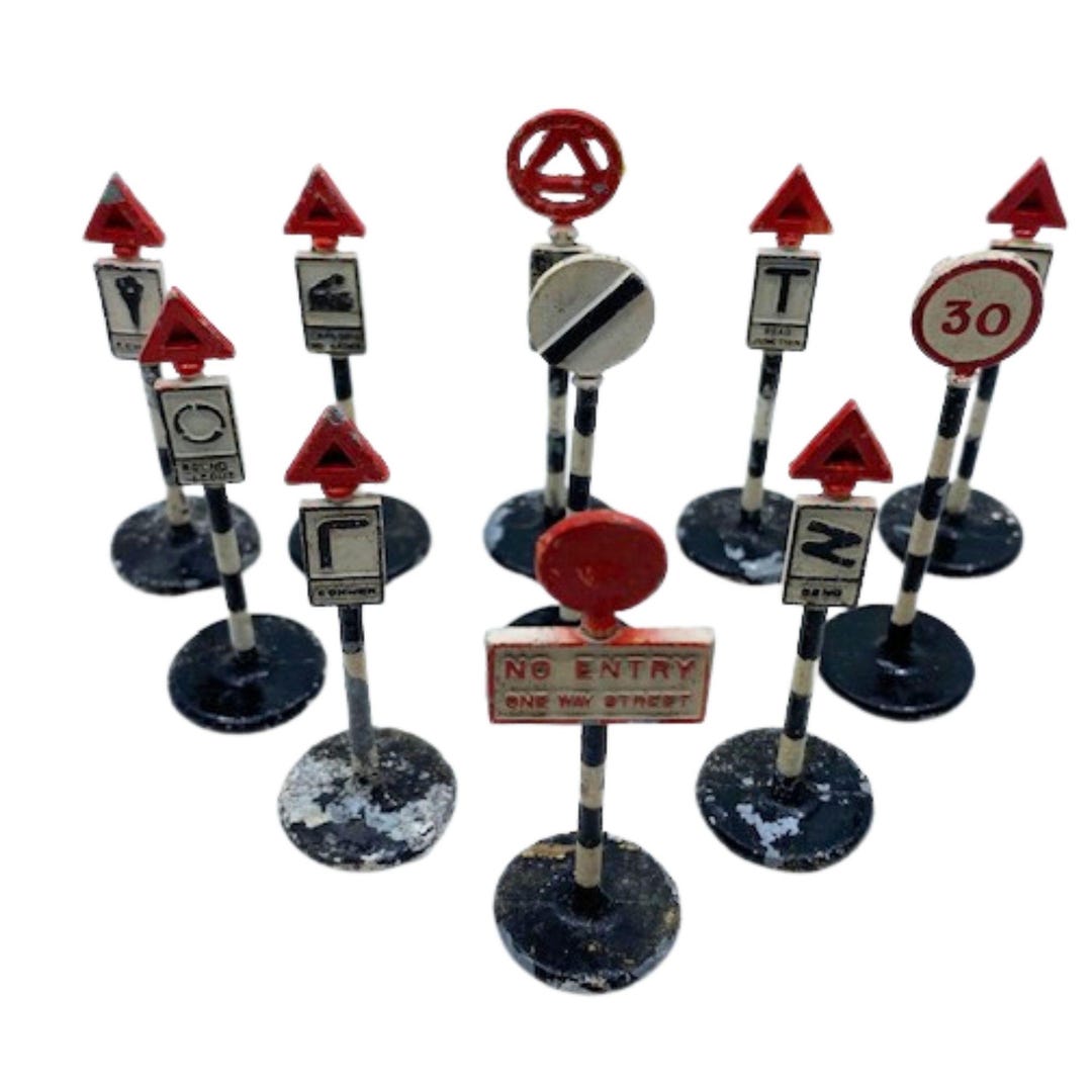 1950s Vintage Dinky 47 Traffic Signs. Toy Collectible. Made in England ...