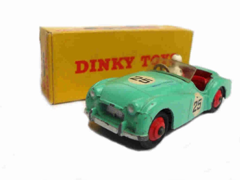 1950s Vintage Dinky 111 Triumph TR2 Competition Racing Car Toy ...