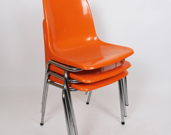 Vintage Plastic Chairs 70s Orange - Etsy